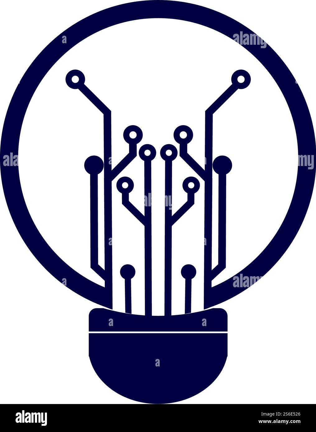 Light bulb idea icon with circuit board inside Stock Vector Image & Art - Alamy