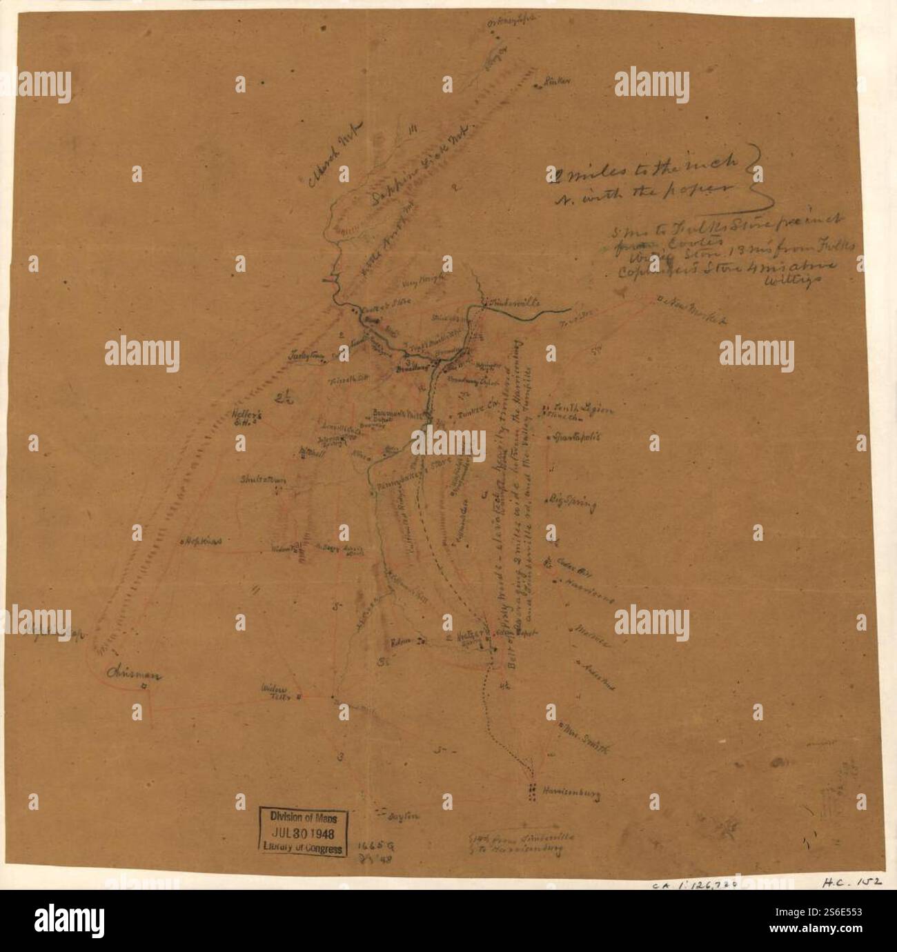 [Map of parts of Rockingham and Shenandoah counties, Virginia ...