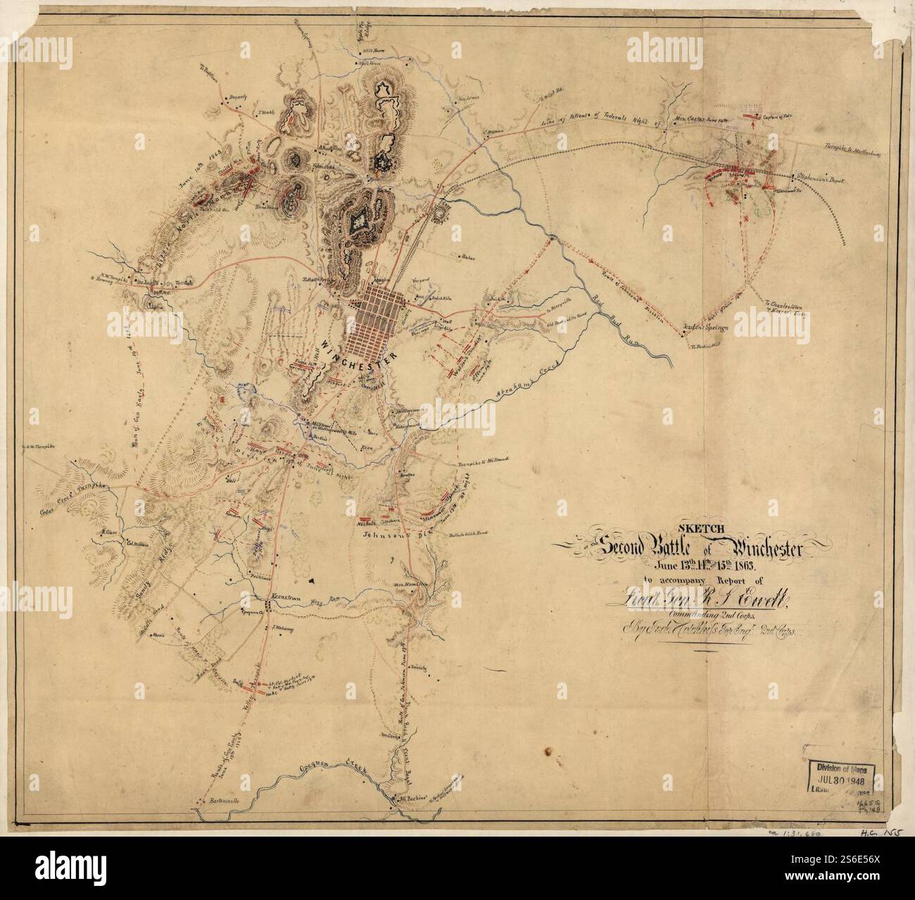 Sketch of the second battle of Winchester, June 13th, 14th, and 15th ...