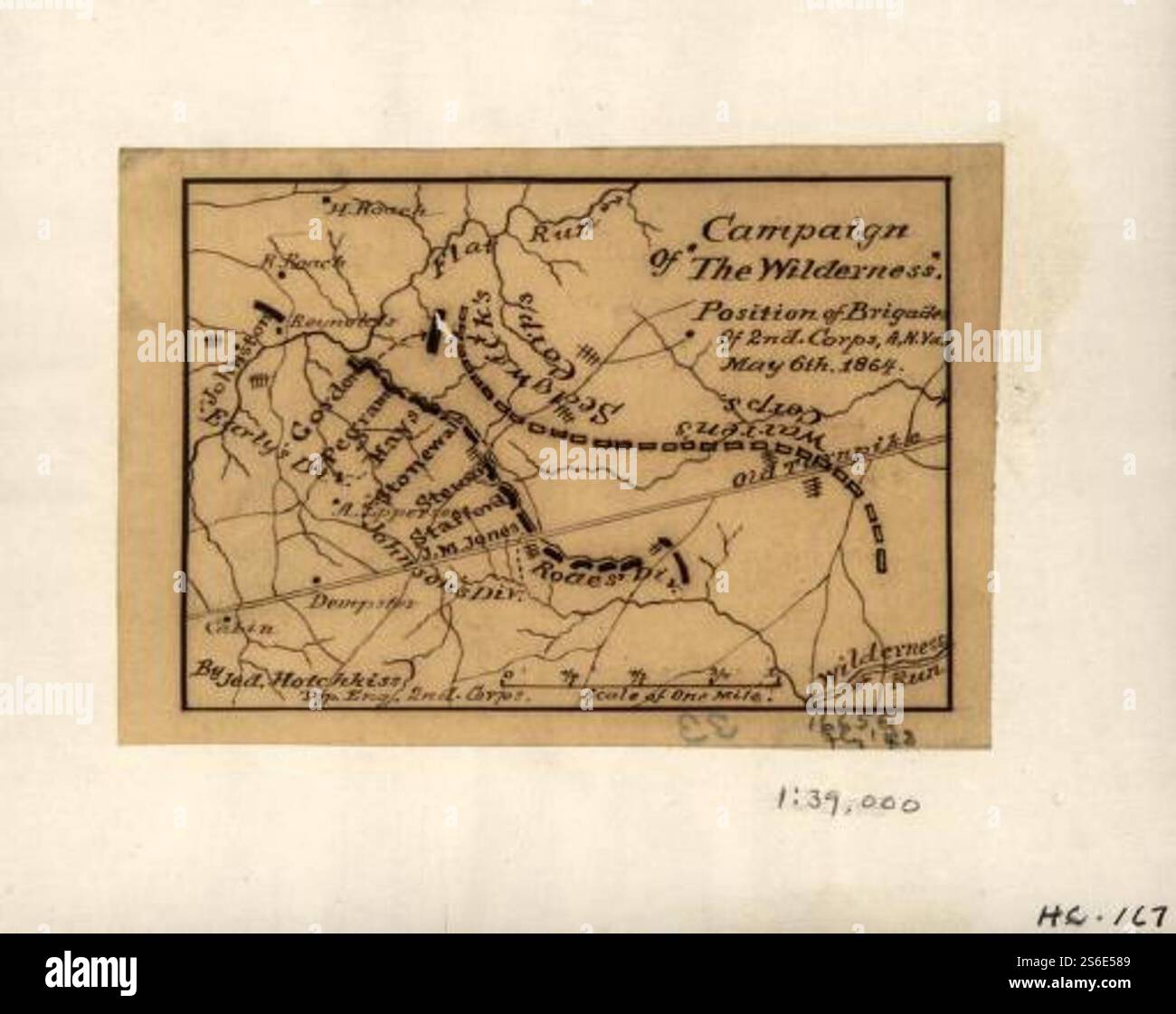 Campaign of "The Wilderness," position of brigades of 2nd Corps, A.N ...
