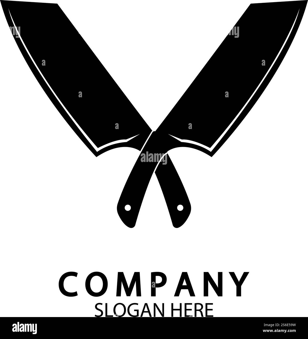 The crossed knives icon. Knife and chef, kitchen symbol. Flat ...