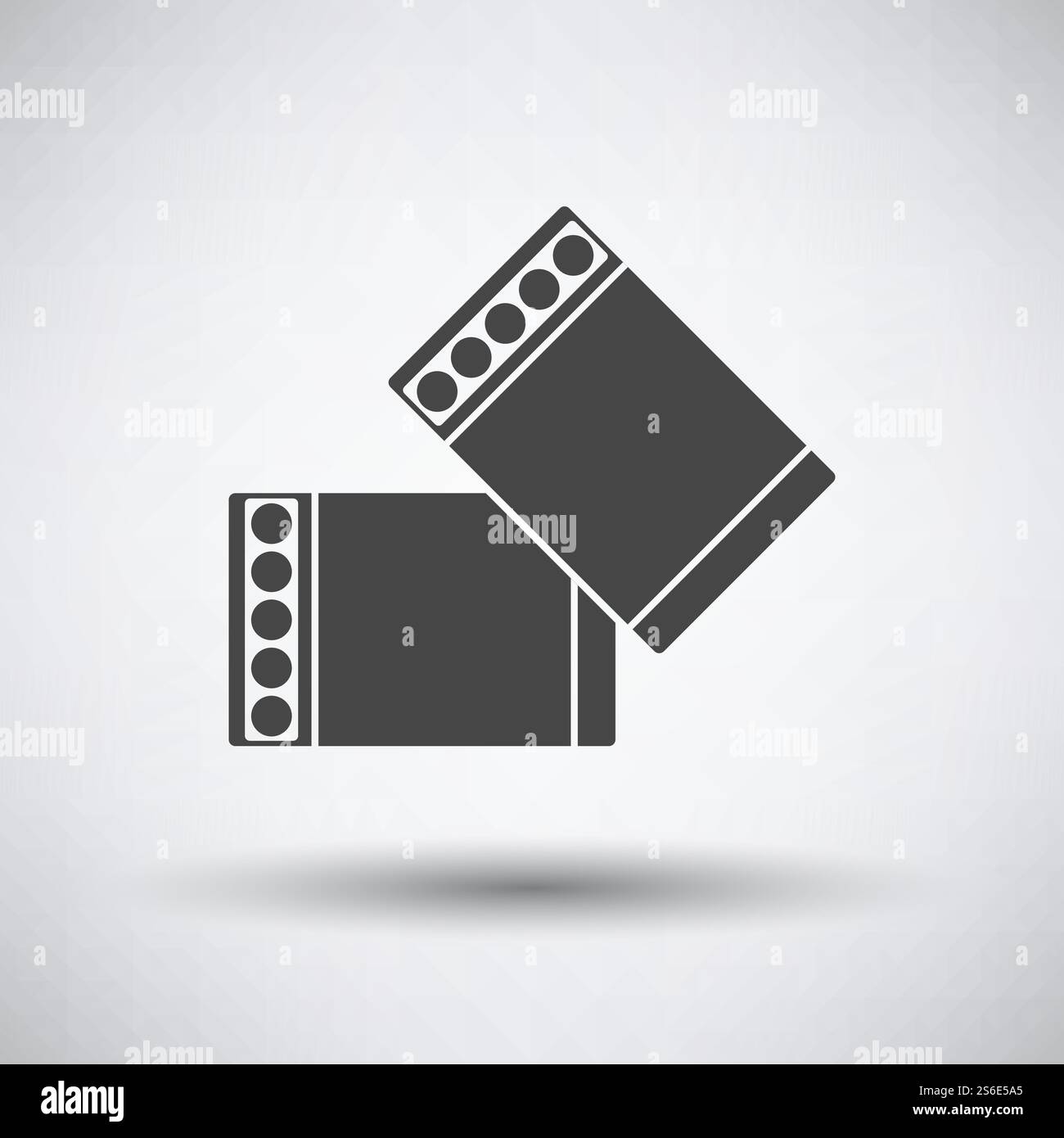 Business Cufflink Icon. Dark Gray on Gray Background With Round Shadow ...