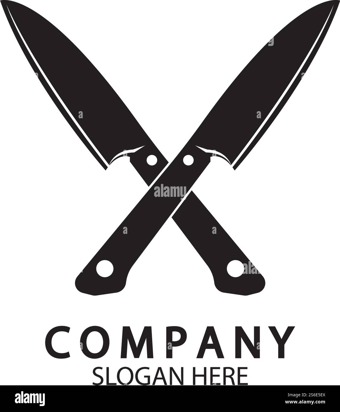 The crossed knives icon. Knife and chef, kitchen symbol. Flat ...
