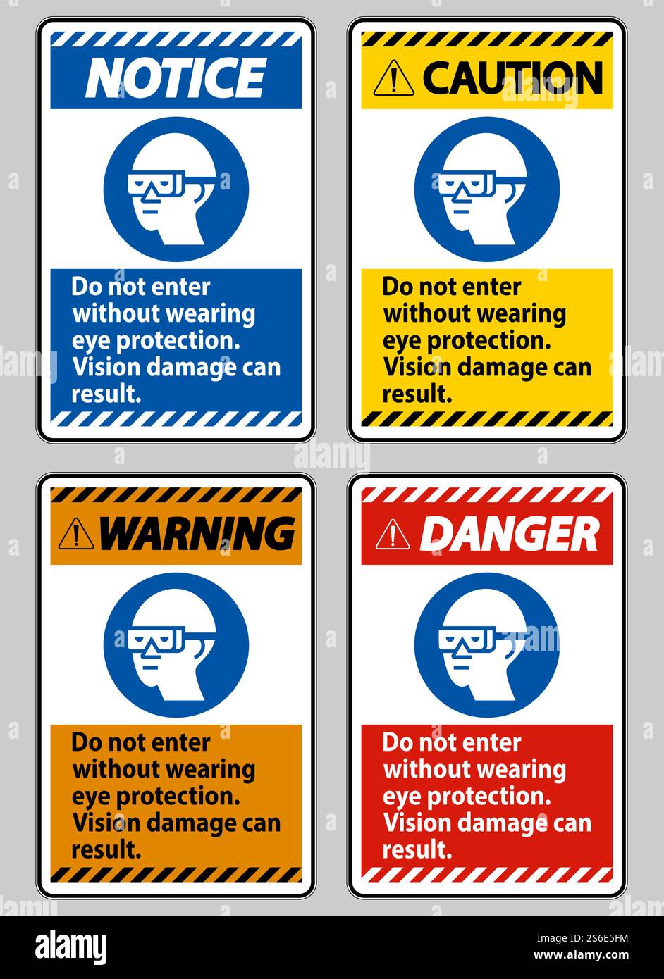 Do Not Enter Without Wearing Eye Protection,Vision Damage Can Result ...