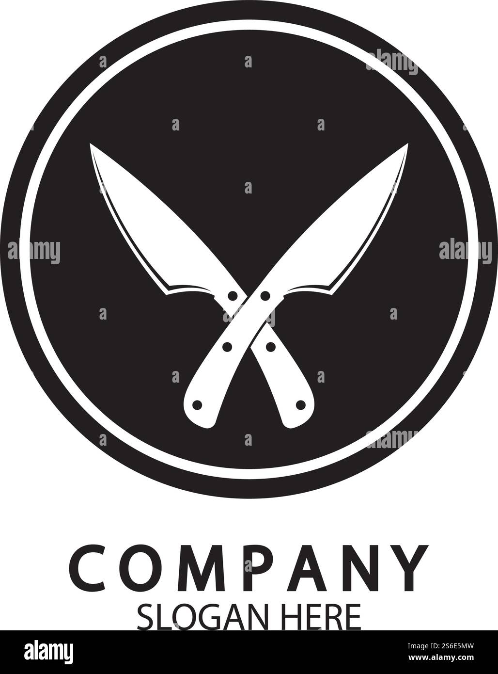 The crossed knives icon. Knife and chef, kitchen symbol. Flat ...