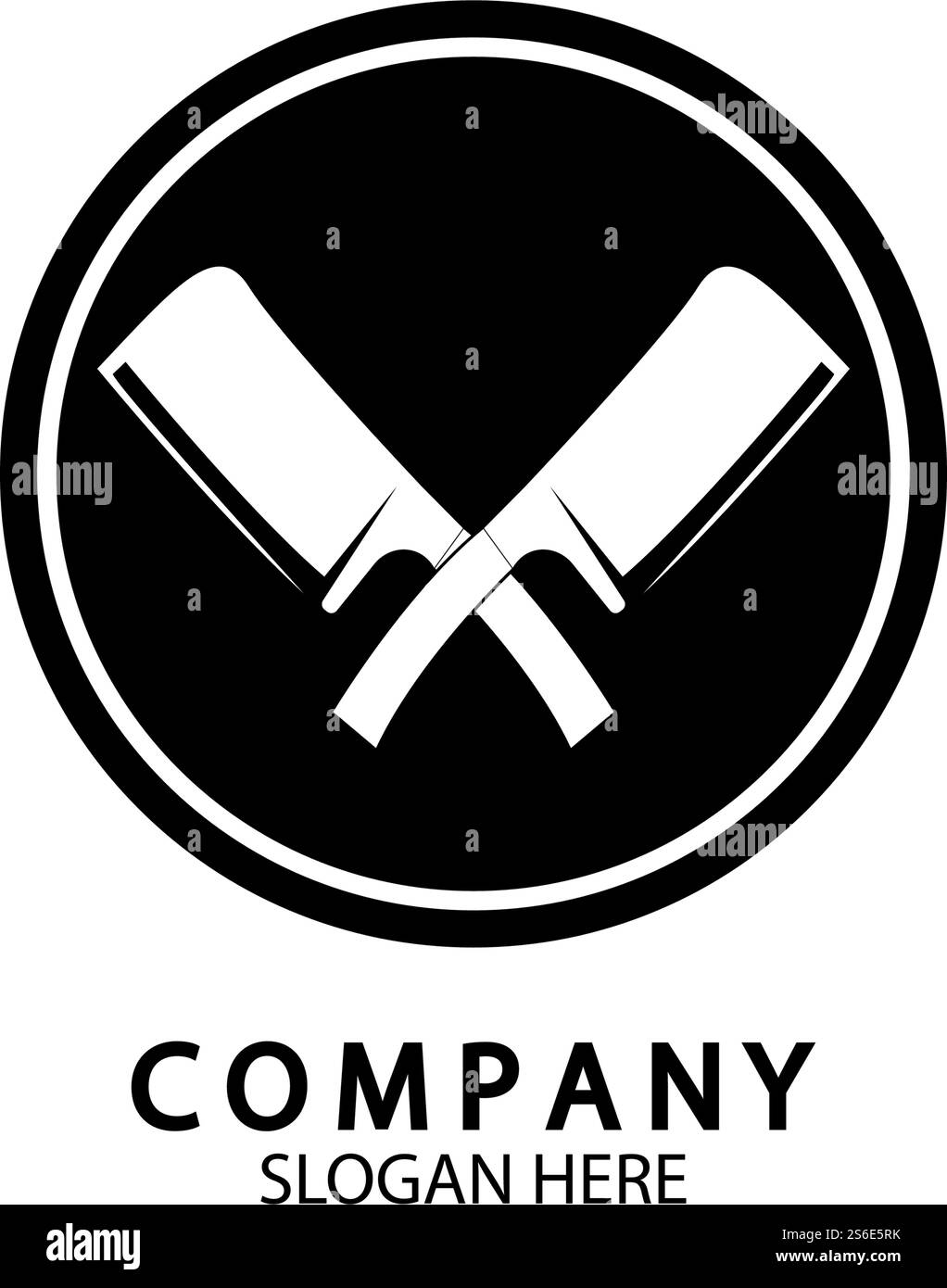 The crossed knives icon. Knife and chef, kitchen symbol. Flat ...