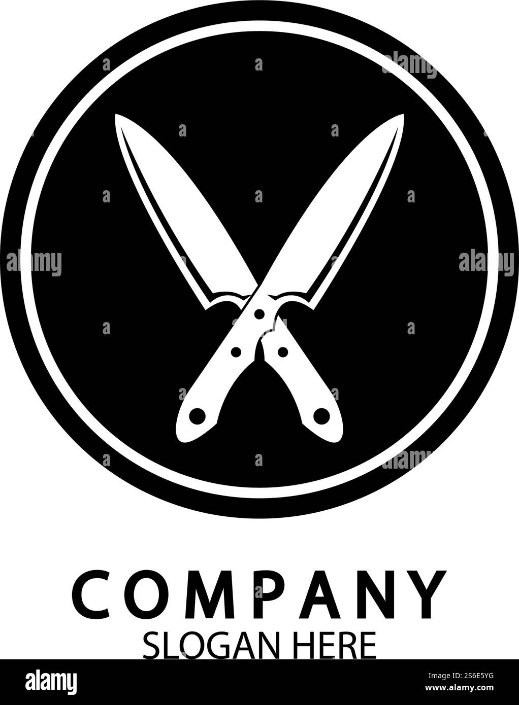 The crossed knives icon. Knife and chef, kitchen symbol. Flat ...