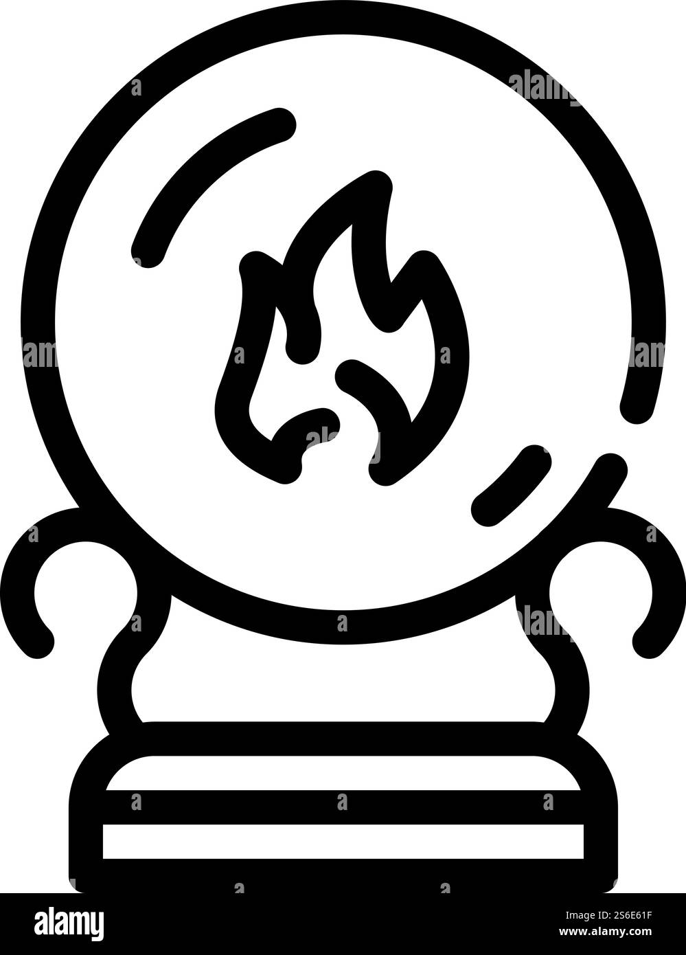 sphere for spiritism line icon vector. sphere for spiritism sign ...