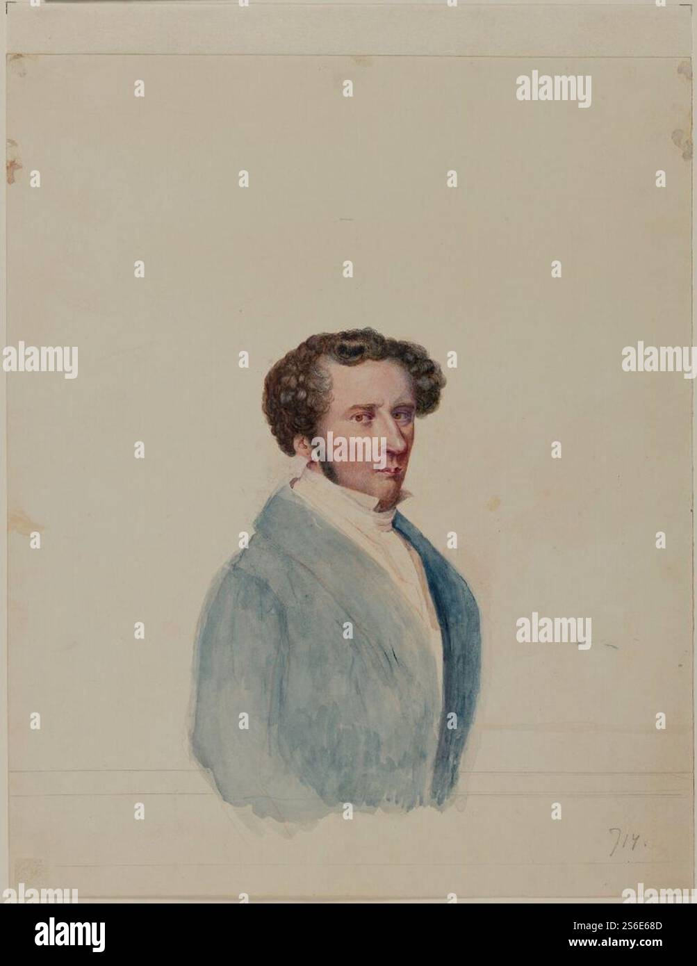 Georg Leonard Dreyer - Porträtt av Johan Gustaf Sandberg Stock Photo ...