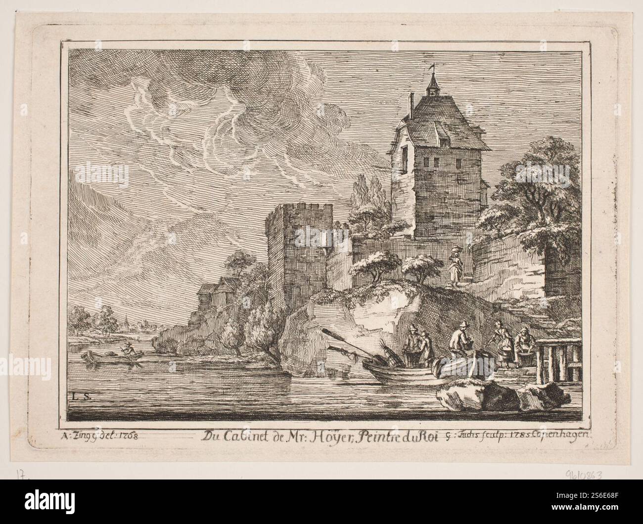 Georg Mathias Fuchs, En gammel borg, 1785 Stock Photo - Alamy