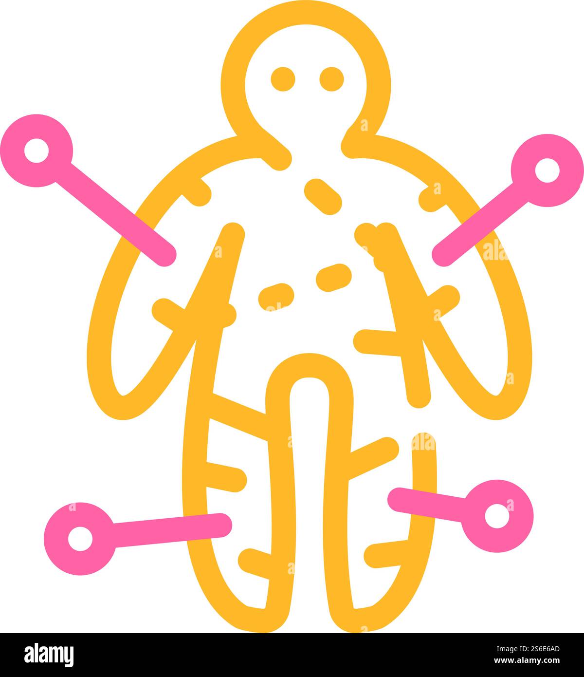 voodoo doll color icon vector. voodoo doll sign. isolated symbol ...
