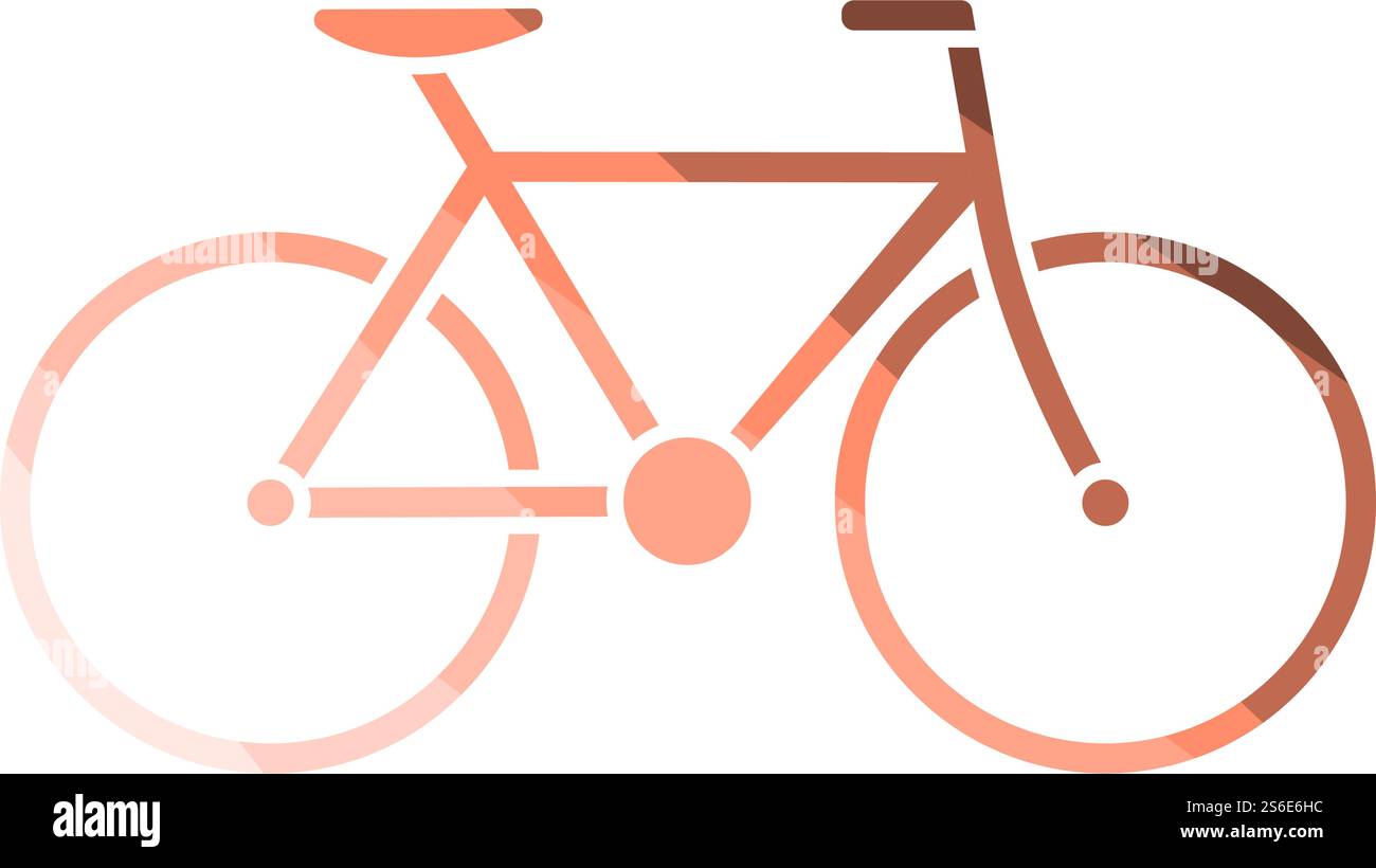 Bike Icon. Flat Color Ladder Design. Vector Illustration Stock Vector ...