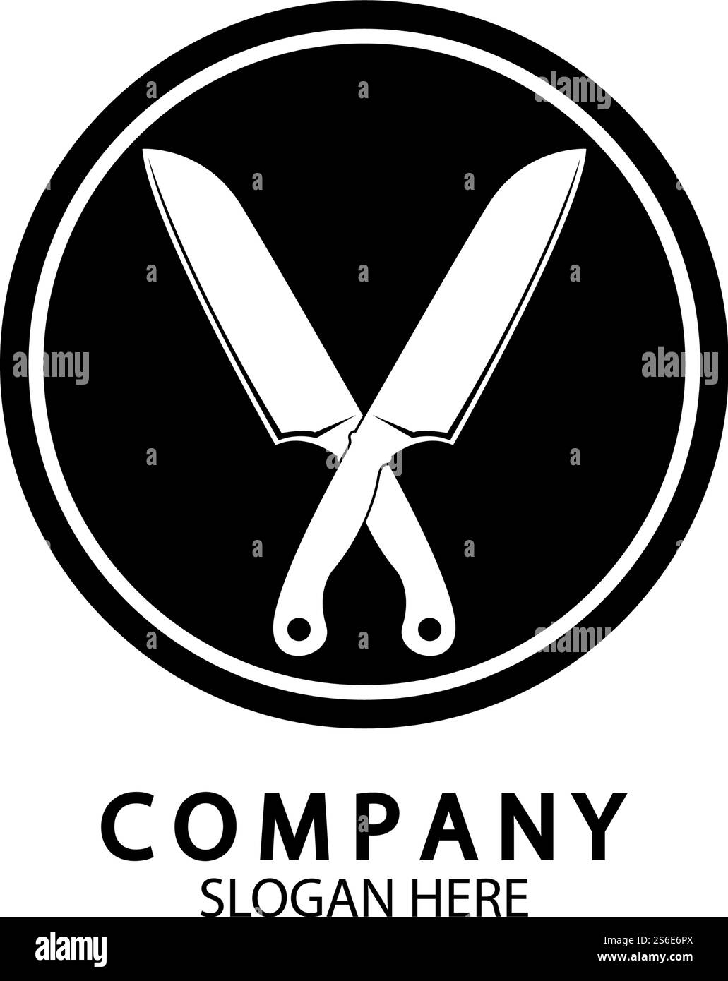 The crossed knives icon. Knife and chef, kitchen symbol. Flat ...