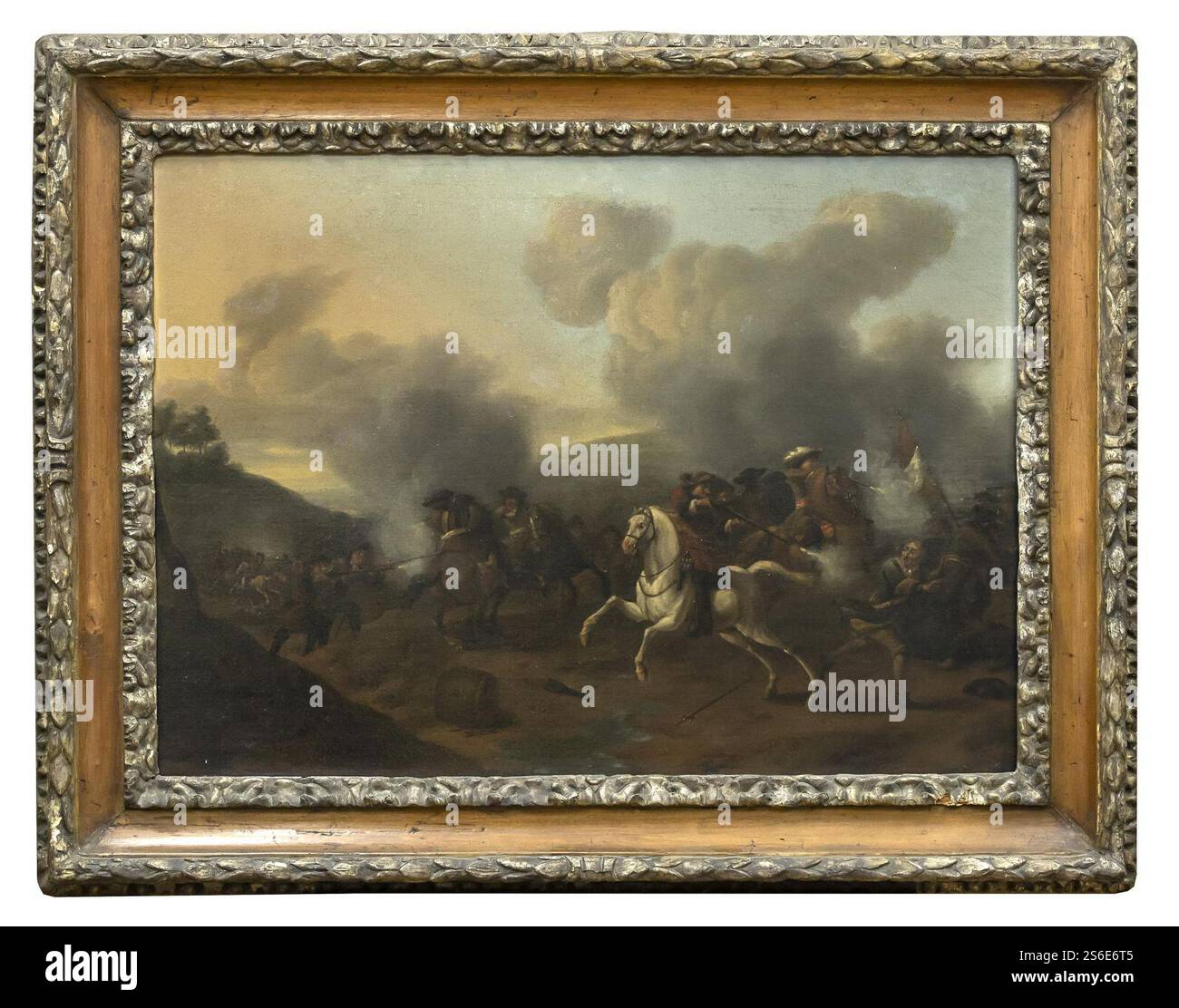 Georg Philipp Rugendas the Younger - BATTAGLIA DI CAVALIERI Olio su ...