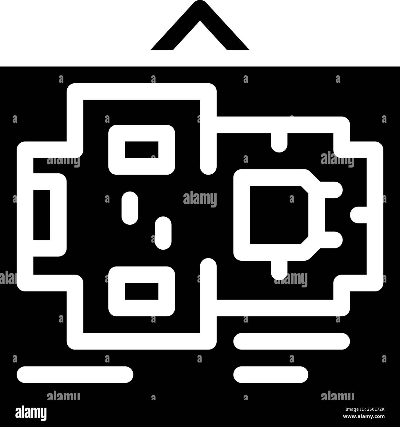 exhibition plan museum glyph icon vector. exhibition plan museum sign ...