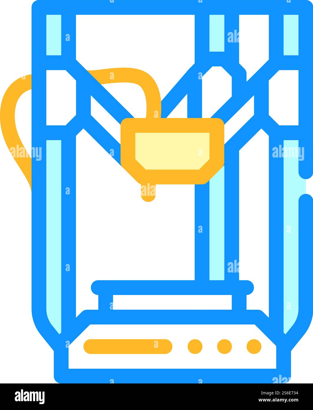 3d printer electronic equipment color icon vector. 3d printer ...