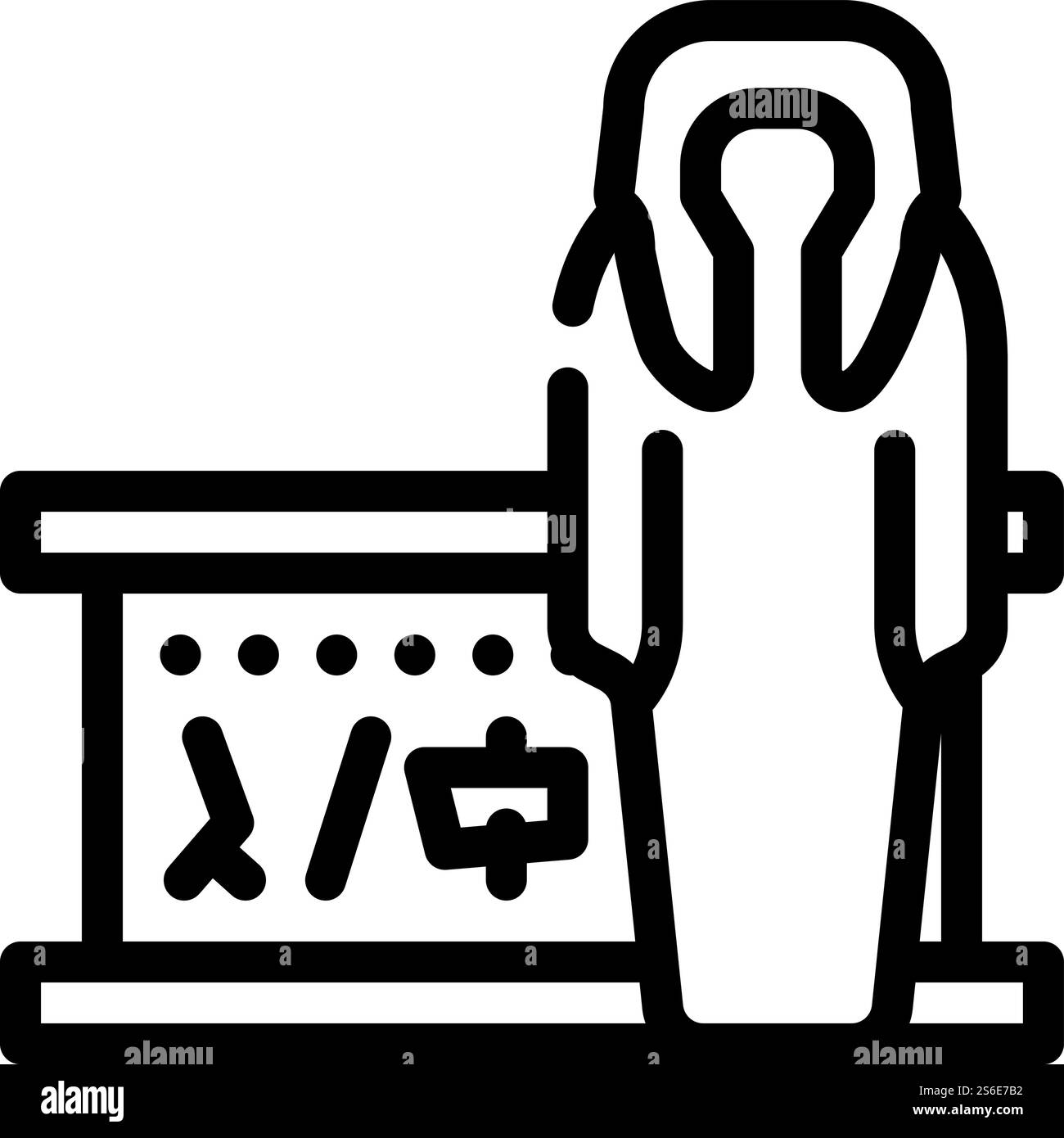 mummy museum exhibit line icon vector. mummy museum exhibit sign ...