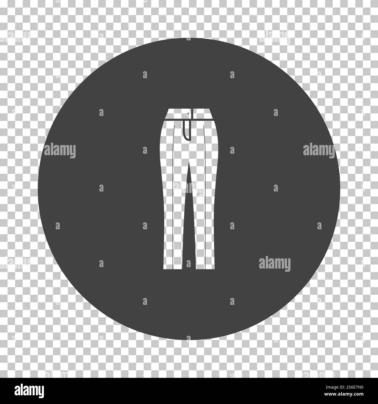 Business Woman Trousers Icon. Subtract Stencil Design on Tranparency ...