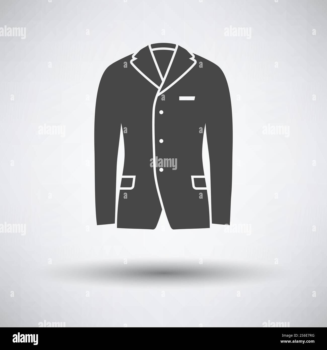 Business Suit Icon. Dark Gray on Gray Background With Round Shadow ...