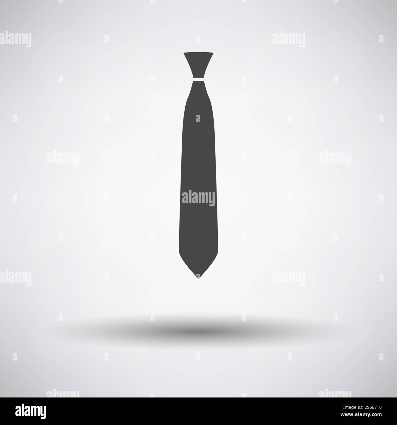 Business Tie Icon. Dark Gray on Gray Background With Round Shadow ...