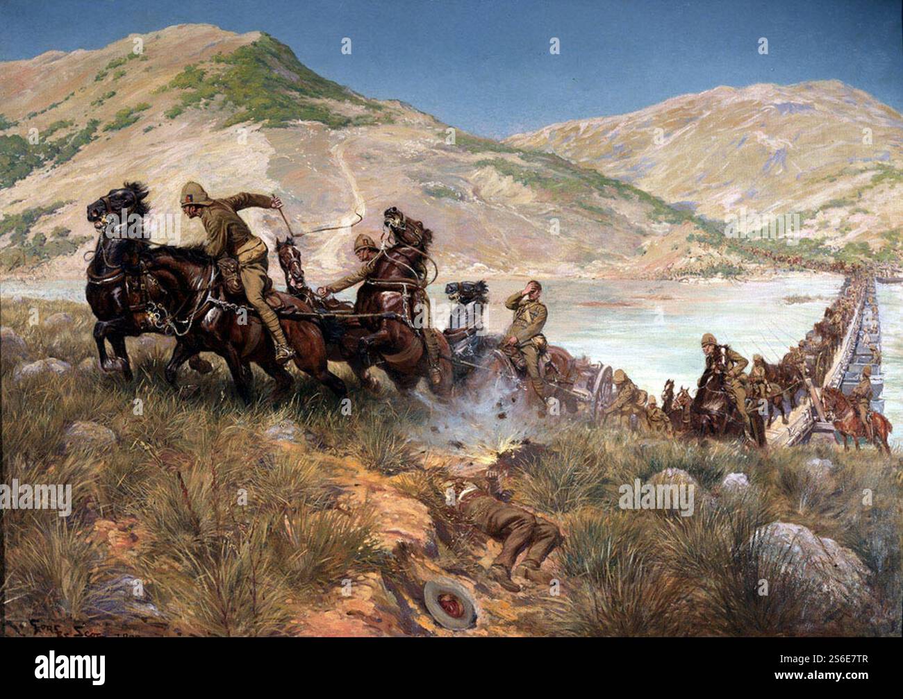 George Bertin Scott - Buller's Final Crossing of the Tugela, February ...