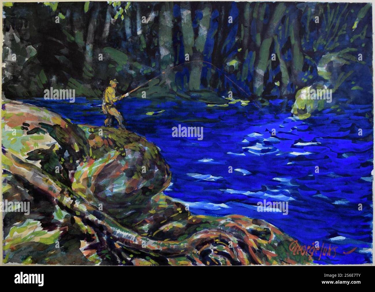 George Benjamin Luks - The Strike Stock Photo - Alamy