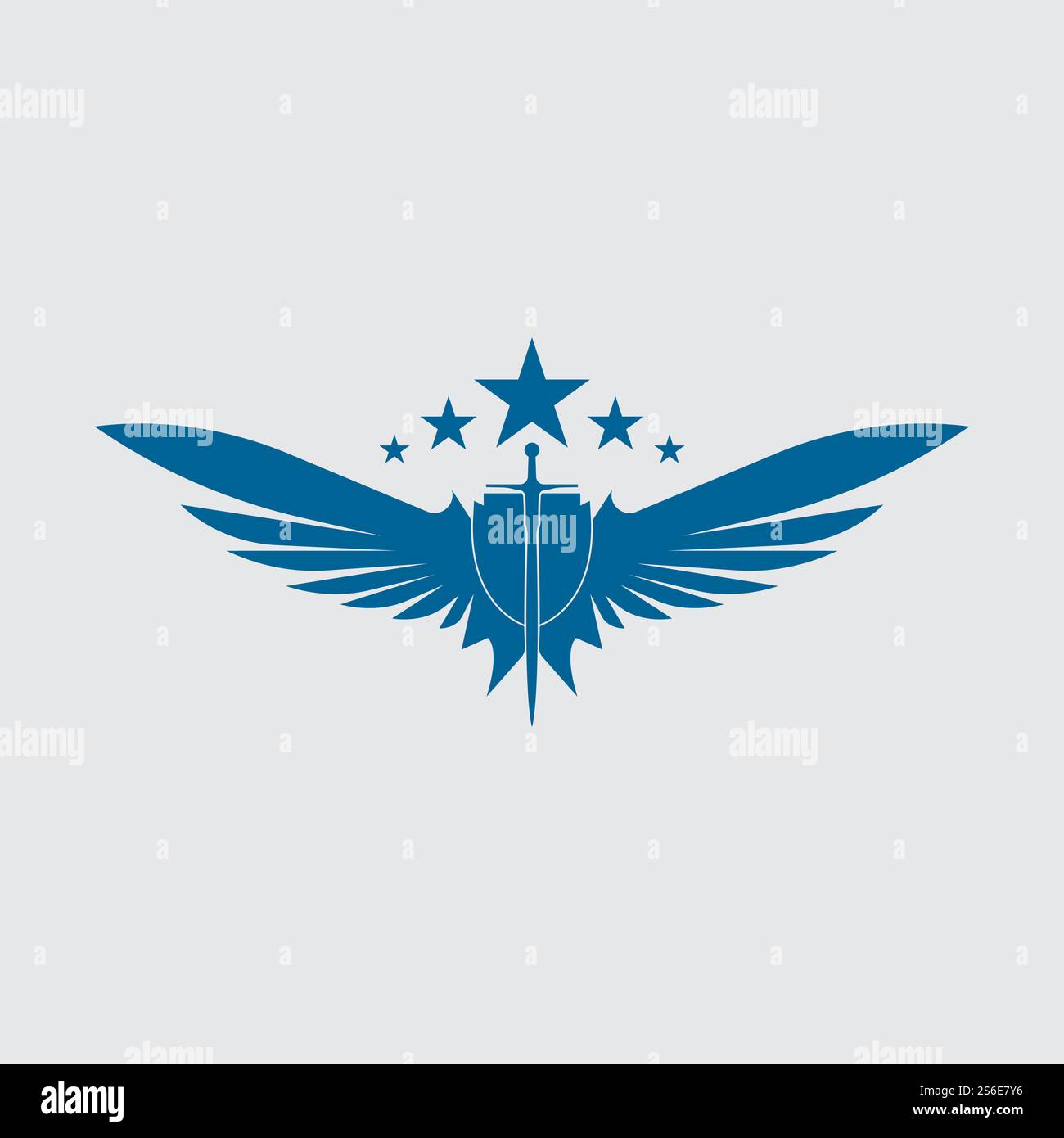 The winged sword with shield vector icon Stock Vector Image & Art - Alamy