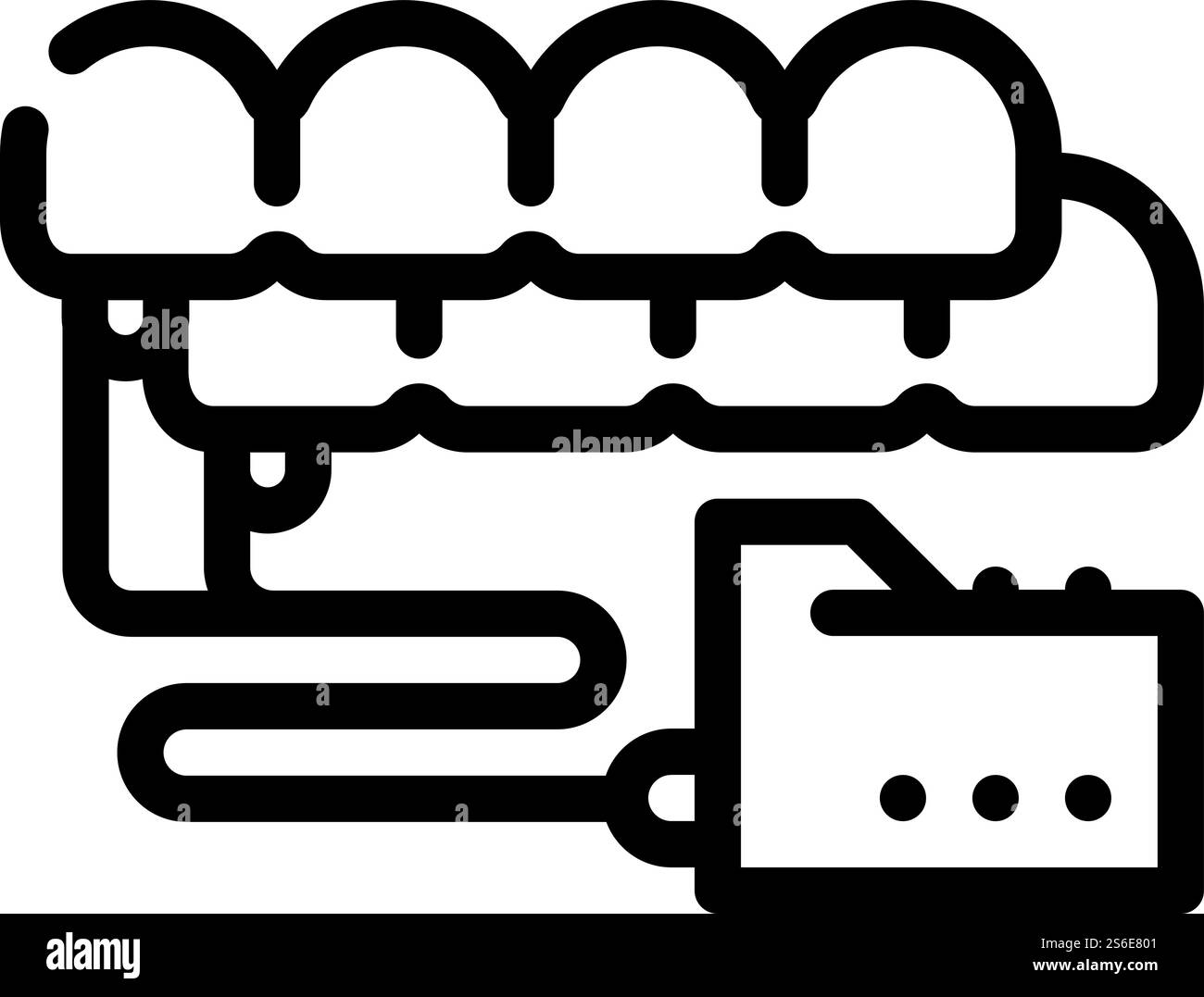apparatus for pneumatic massage line icon vector. apparatus for ...