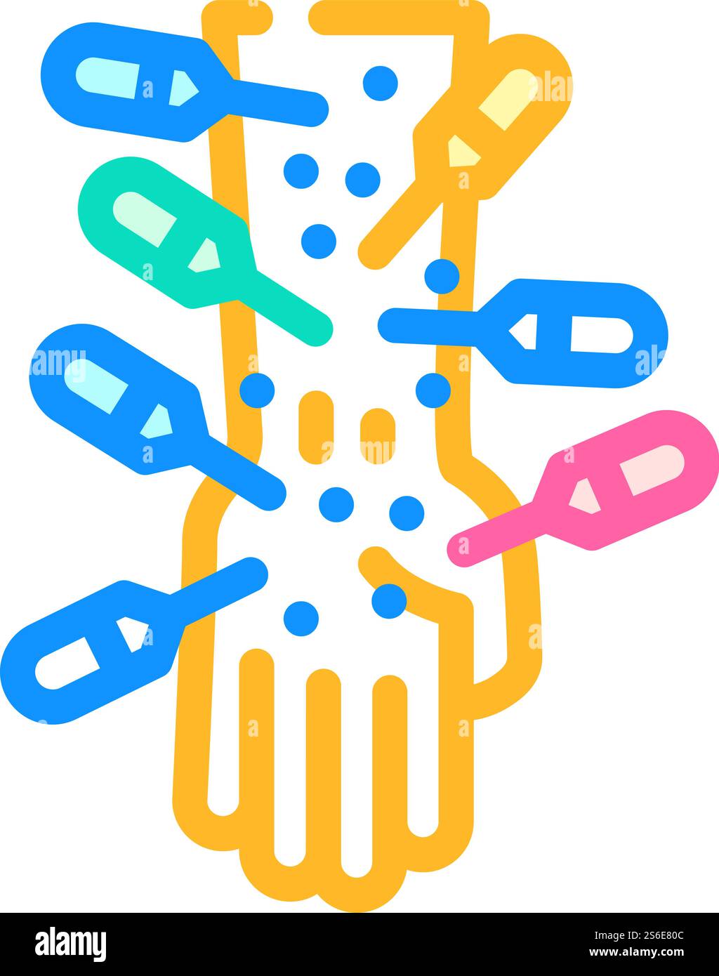 acupuncture treatment color icon vector. acupuncture treatment sign ...