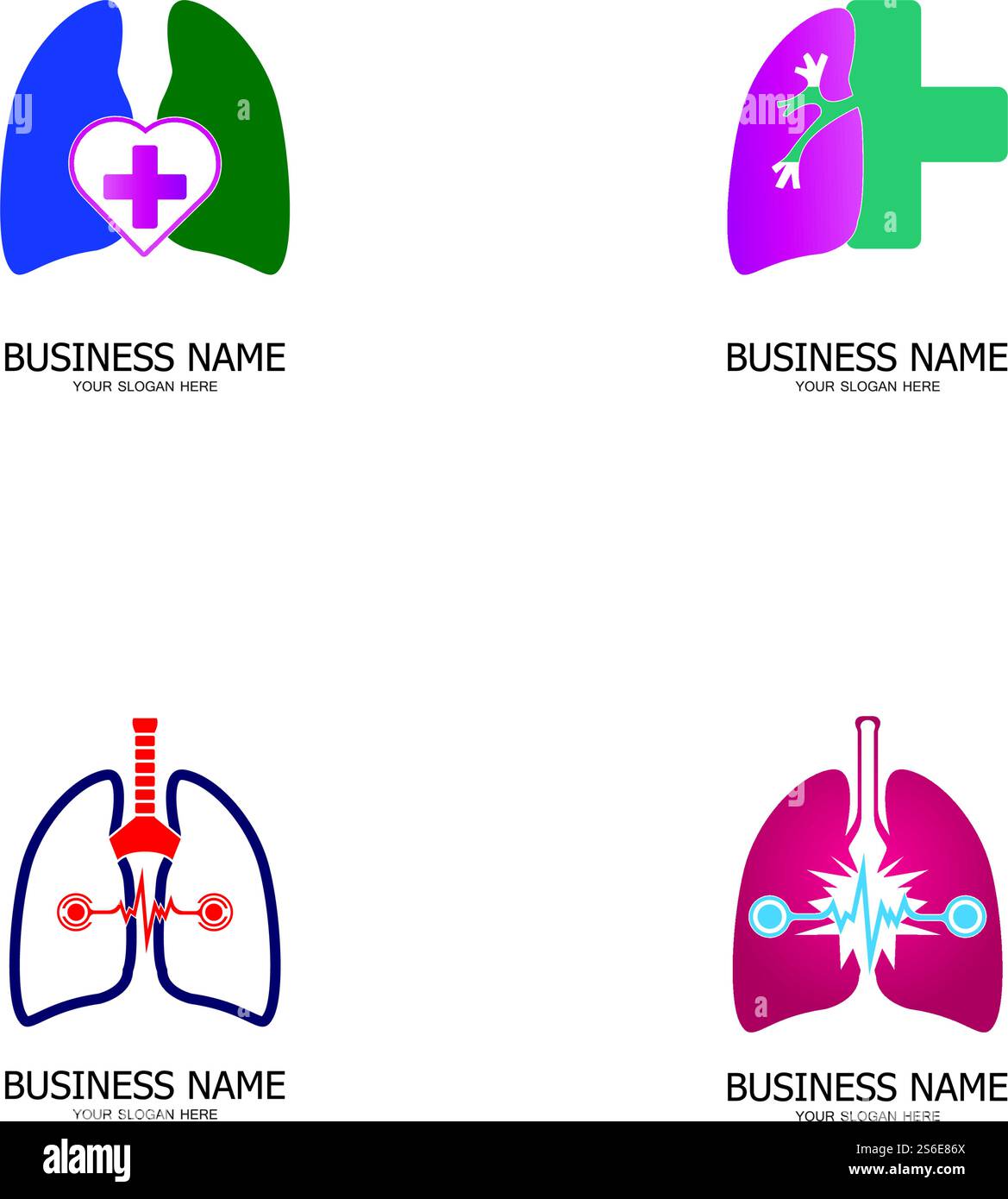 lung health and care logo template,emblem,design concept,creative ...