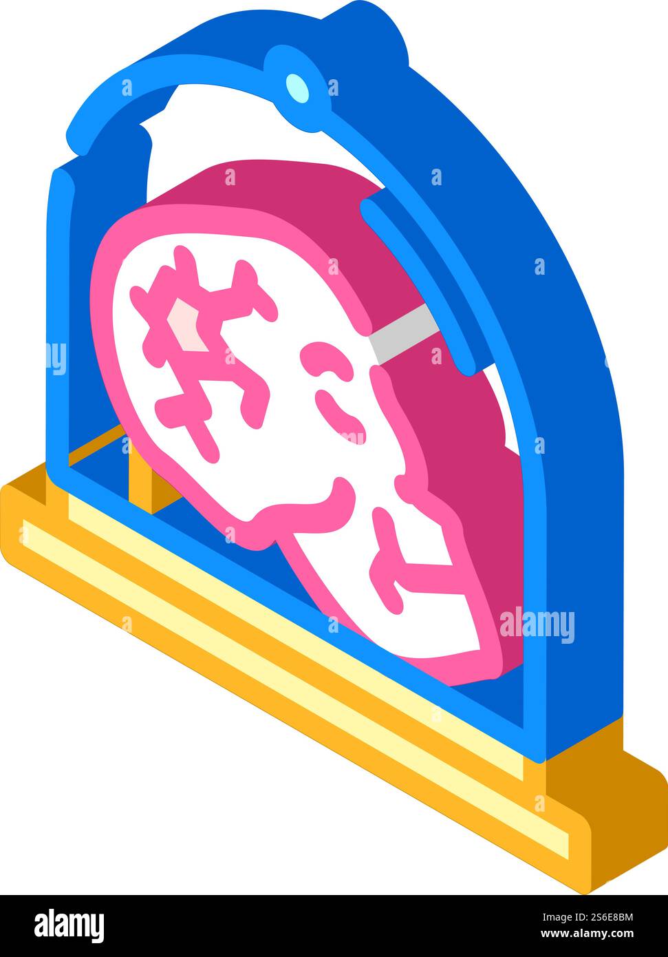 skull museum exhibit isometric icon vector. skull museum exhibit sign ...