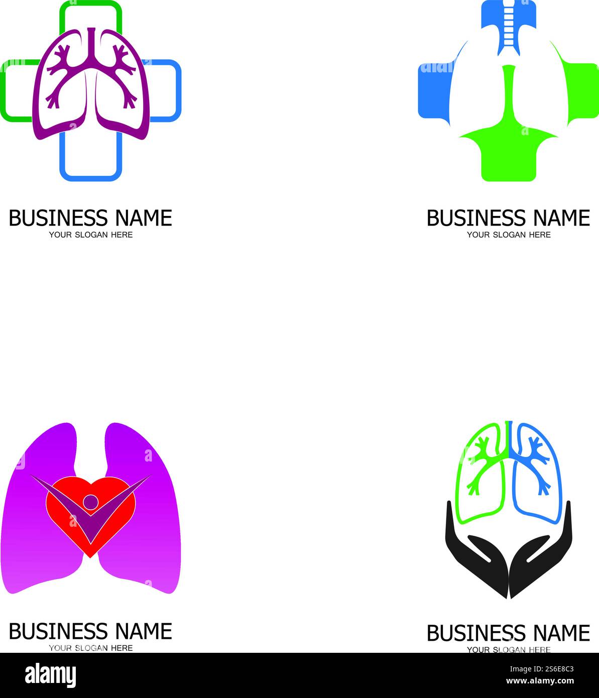 lung health and care logo template,emblem,design concept,creative ...