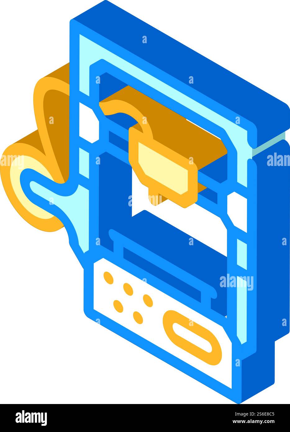 3d Printer Isometric Icon Vector 3d Printer Sign Isolated Symbol Illustration 3d Printer