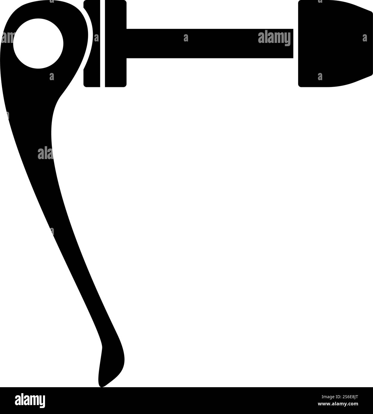 Bike Quick Release Icon. Black Stencil Design. Vector Illustration ...