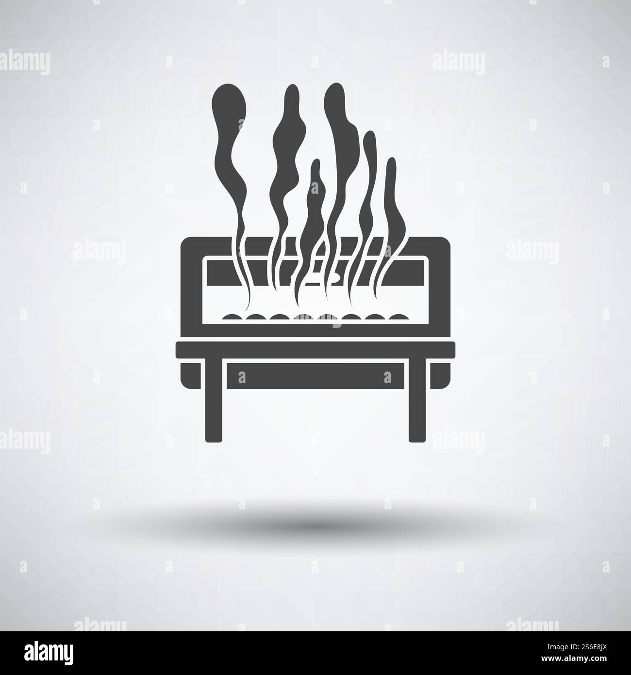 Chafing Dish Icon. Dark Gray on Gray Background With Round Shadow ...