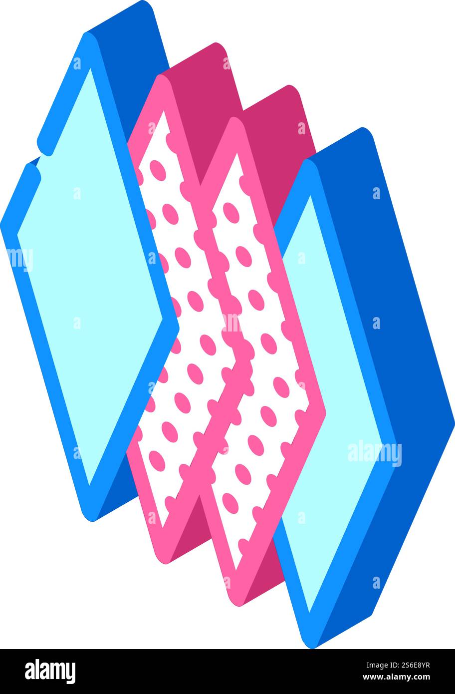 layers of wipe isometric icon vector. layers of wipe sign. isolated ...