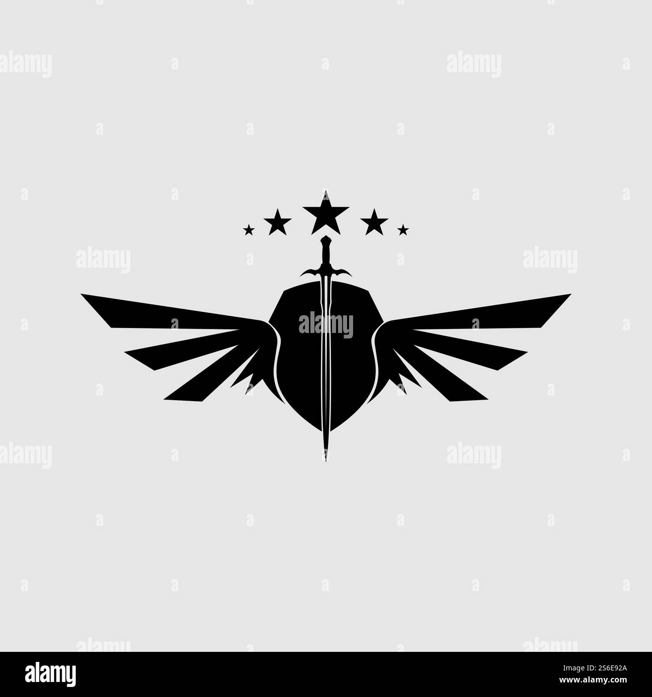 Vintage sword crown shield Black and White Stock Photos & Images - Alamy