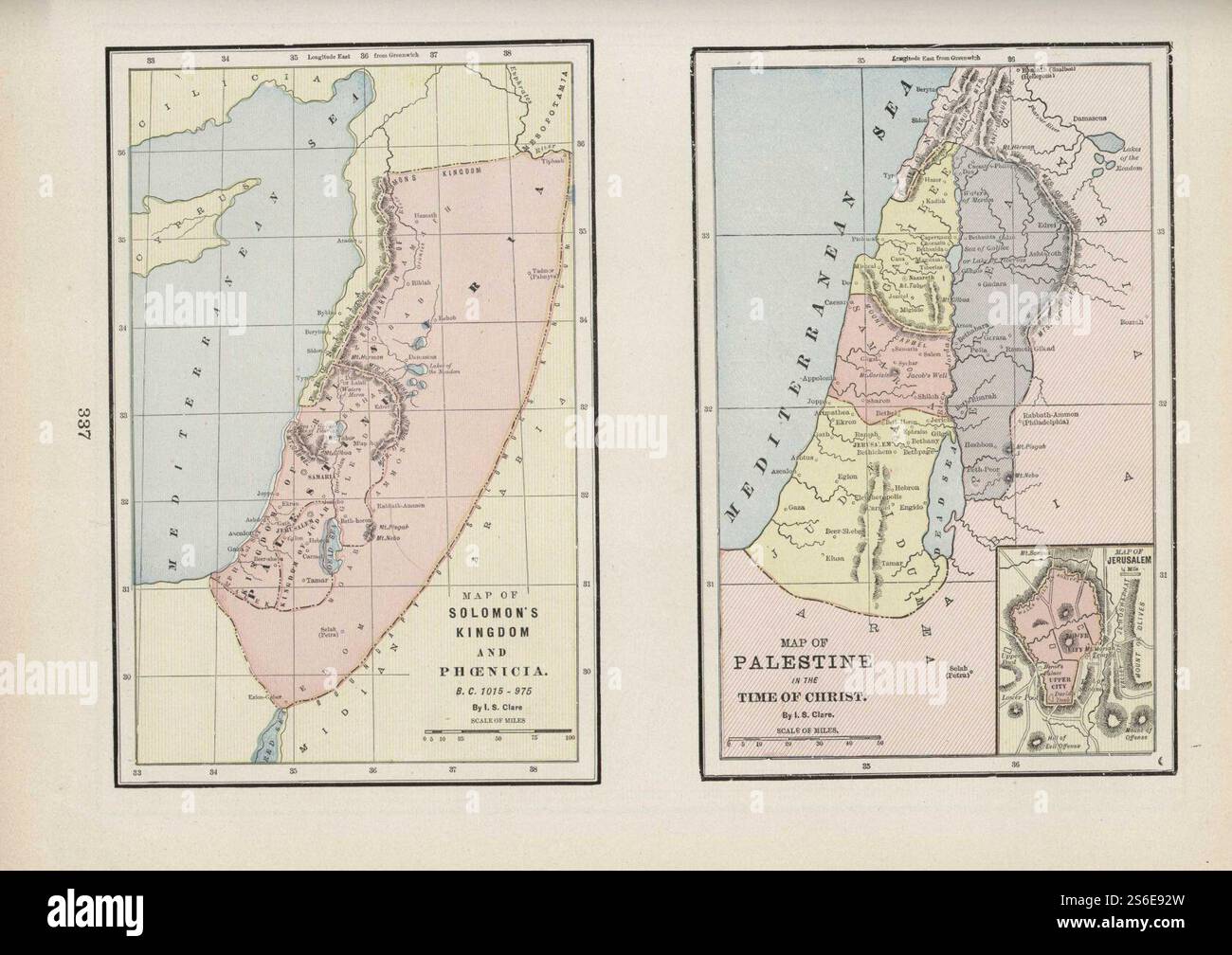 George F. Cram, Map of Solomon's kingdom and phoenicia Stock Photo - Alamy