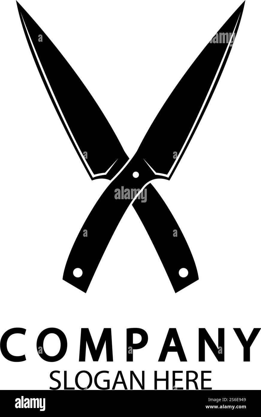 The crossed knives icon. Knife and chef, kitchen symbol. Flat ...