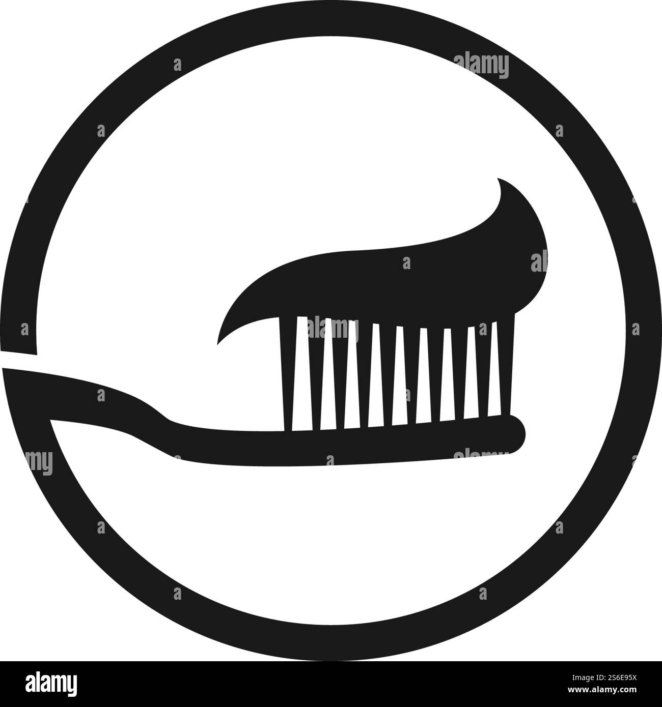 Toothbrush logo vector flat design Stock Vector Image & Art - Alamy
