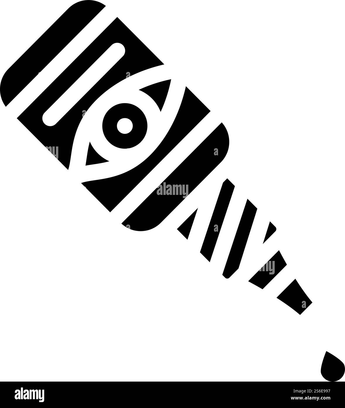 eye drops glyph icon vector. eye drops sign. isolated contour symbol ...