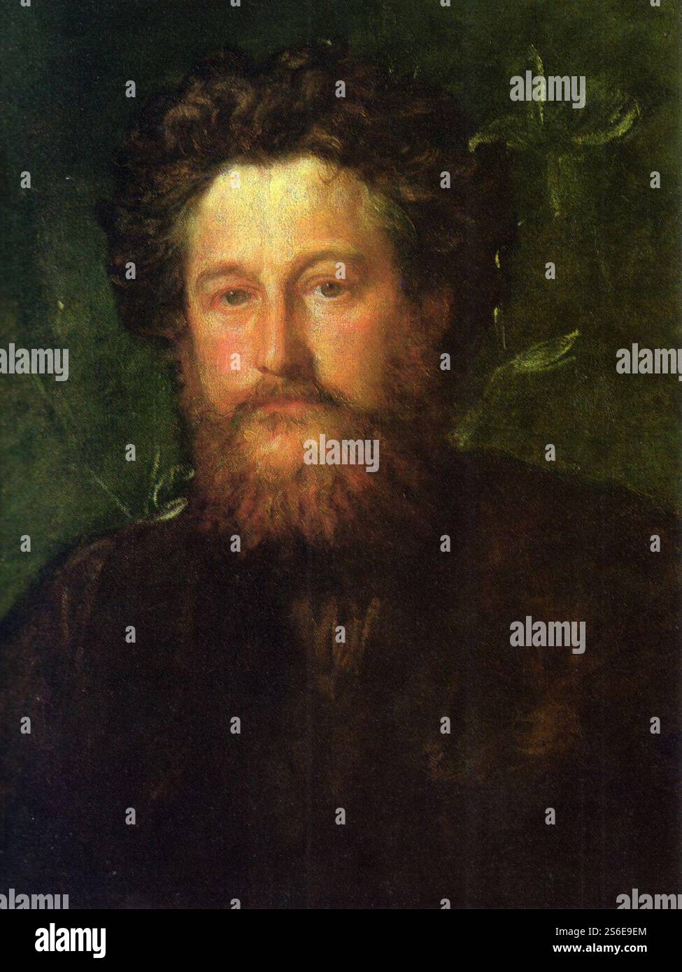George Frederic Watts portrait of William Morris 1870 Stock Photo - Alamy