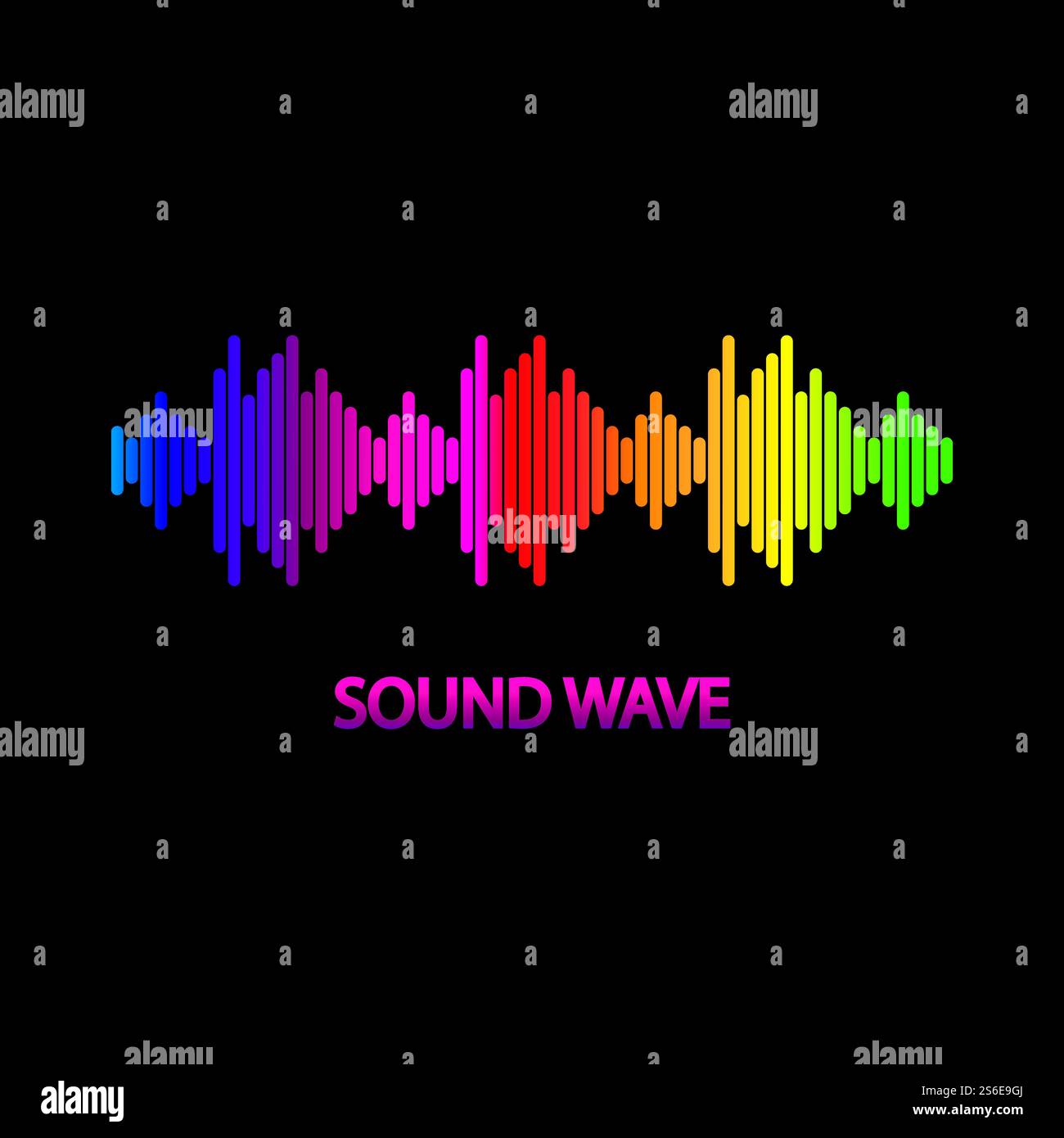 Sound Wave. Colorful sound waves for party, DJ, pub, clubs, discos ...