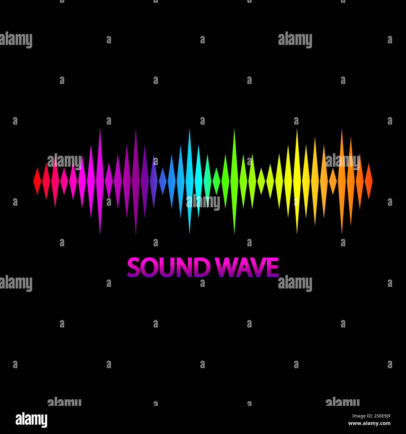 Sound Wave. Colorful sound waves for party, DJ, pub, clubs, discos ...