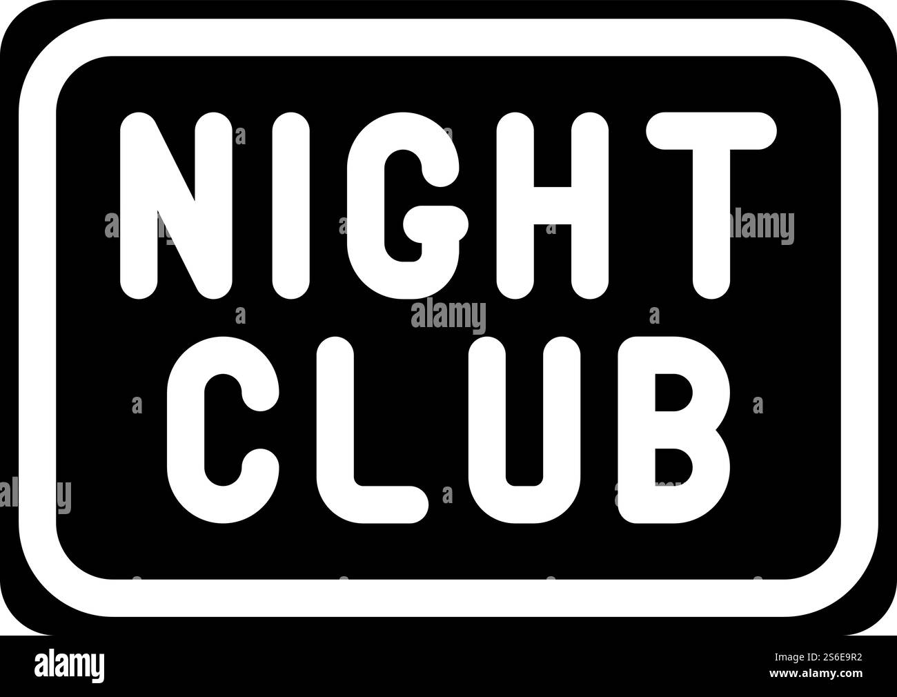 night club sign glyph icon vector. night club sign sign. isolated ...