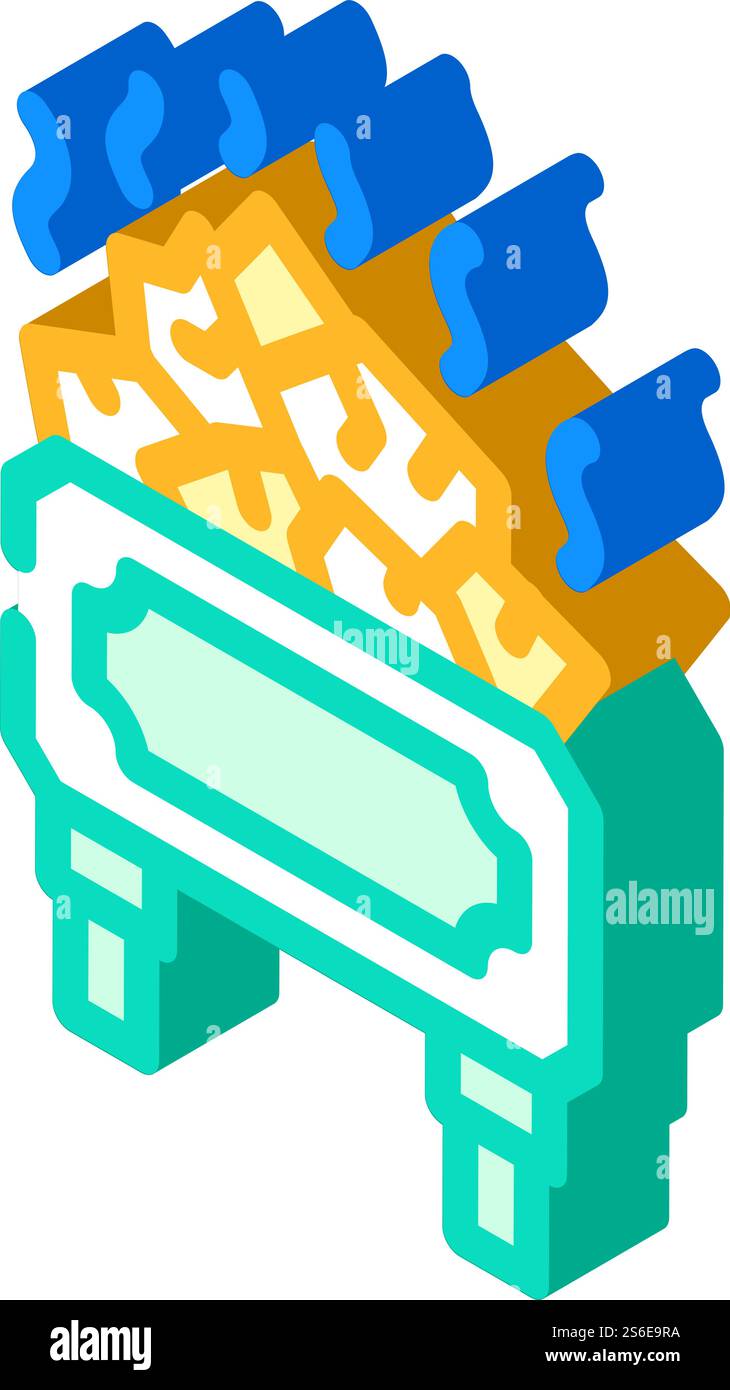 sauna relax isometric icon vector. sauna relax sign. isolated symbol ...