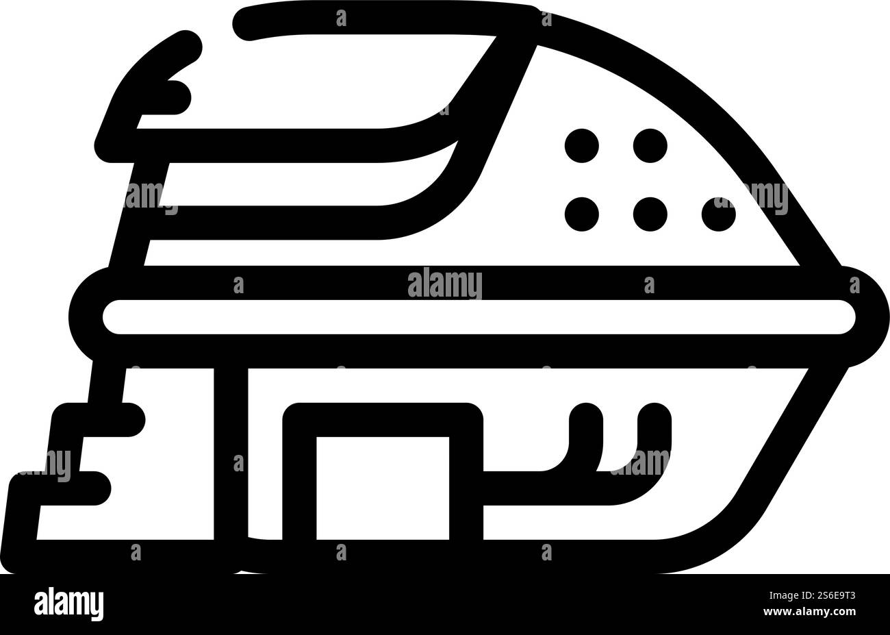 deprivation chamber, floating capsule line icon vector. deprivation ...