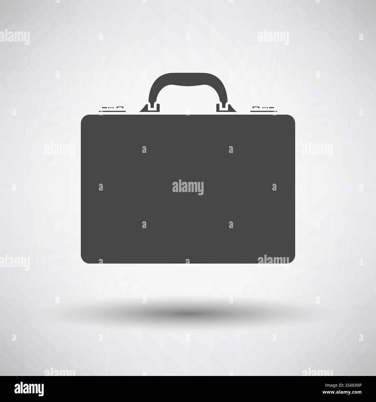 Business Briefcase Icon. Dark Gray on Gray Background With Round Shadow ...