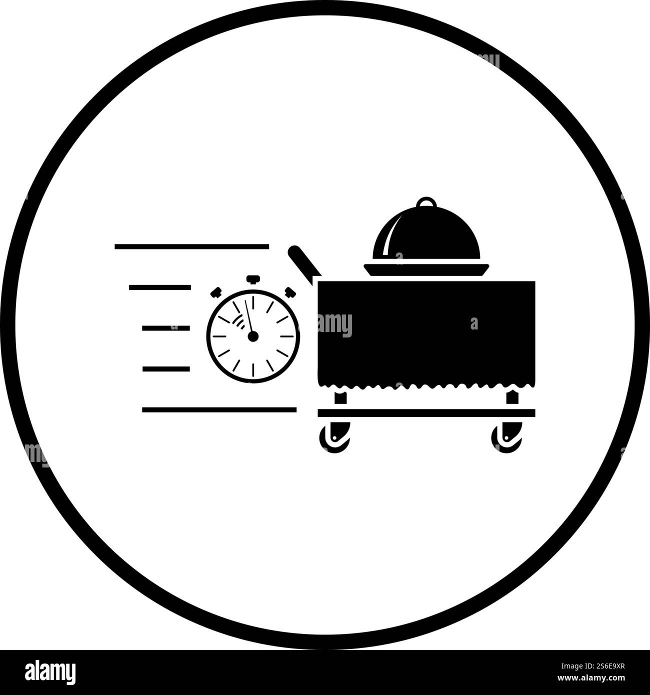Fast Room Service Icon. Thin Circle Stencil Design. Vector Illustration Stock Vector Image & Art ...
