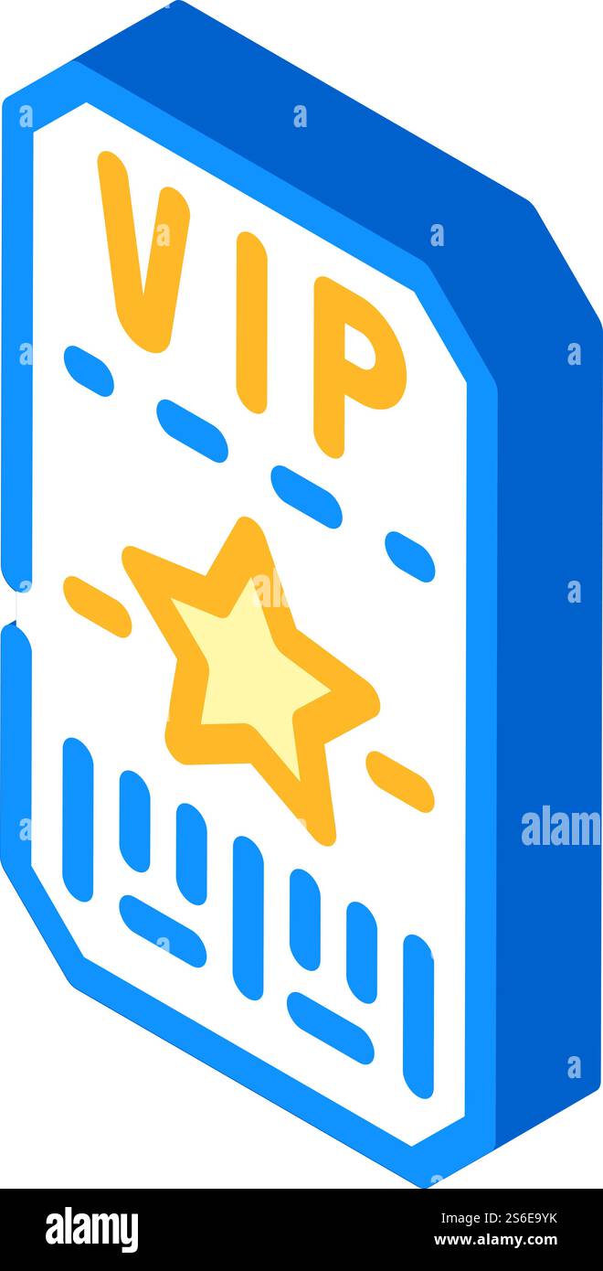vip card of night club isometric icon vector. vip card of night club ...